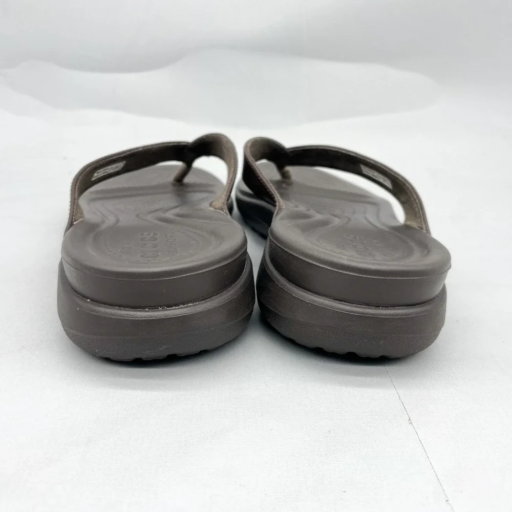 CROCS | Shoes | Crocs Womens 9 Capri V Flip Flops Sandals Espresso ...